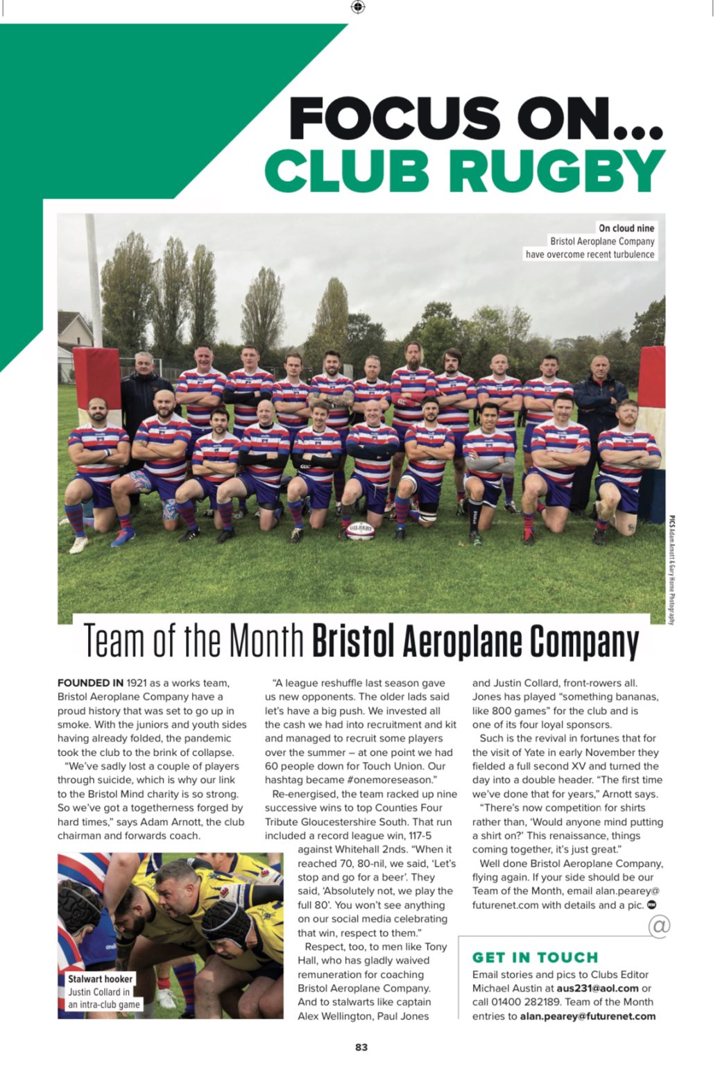 After 100 years, rugby club still flying high - Filton Voice